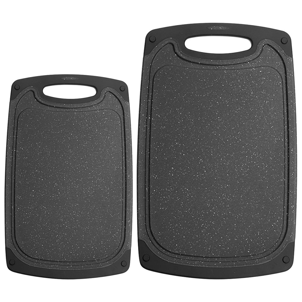 Kitchen Cutting Boards Set of 2 Reusable PP Material Black Color No ...