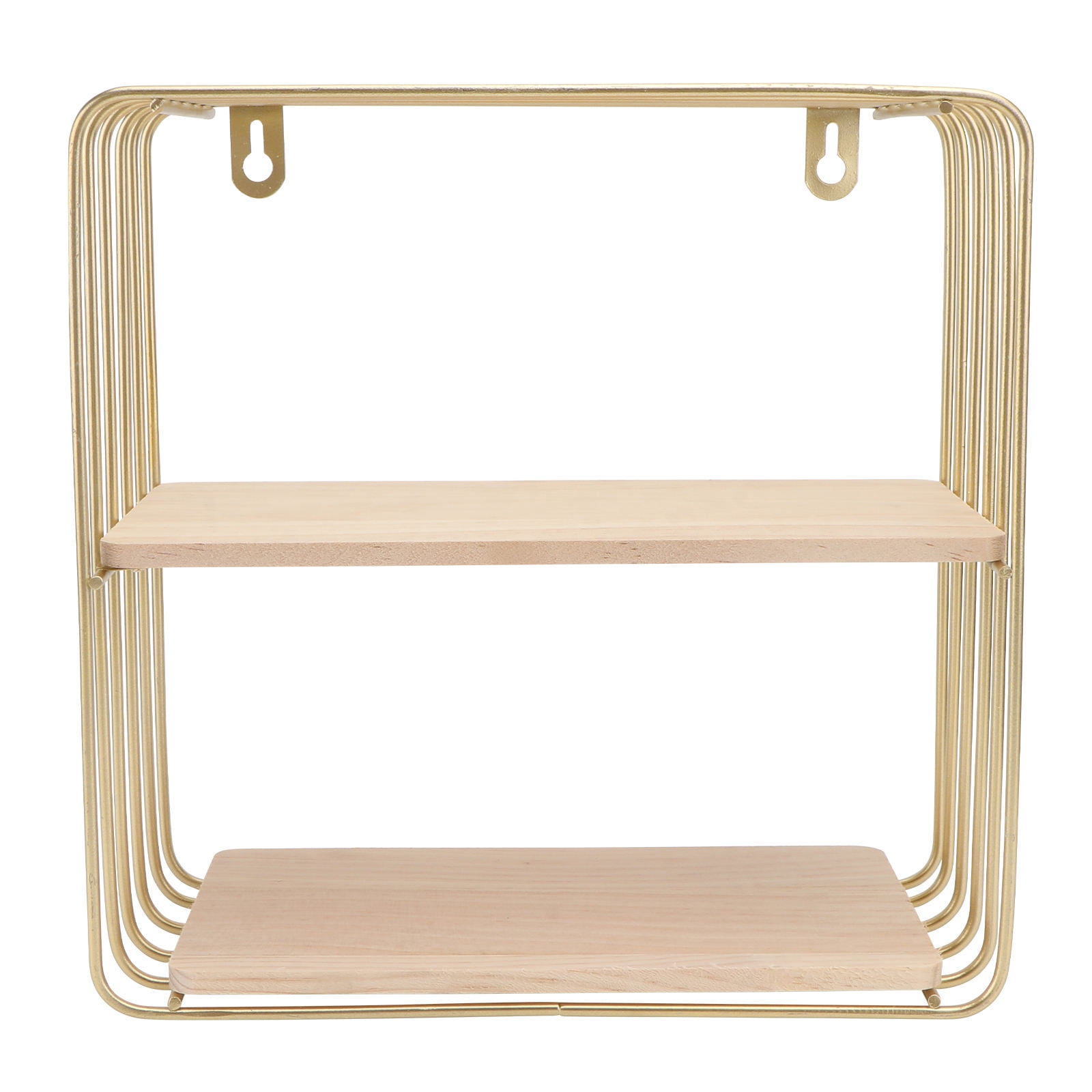 HOMEMAXS Iron Wall Mount Storage Rack for Home Decor Golden Sturdy and ...