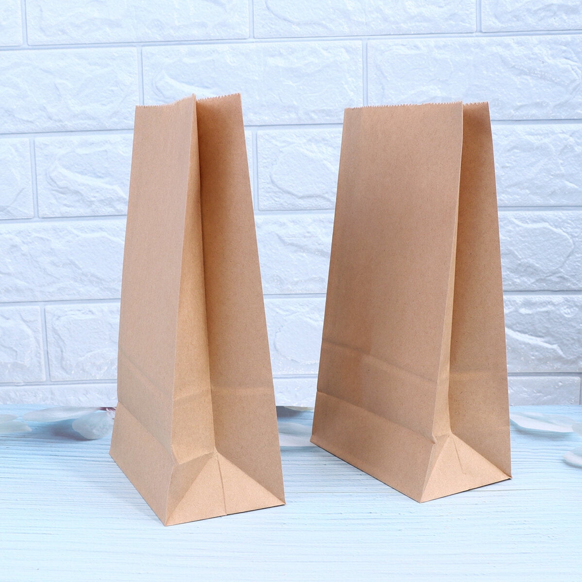 Kraft Paper Food Pouch with Square Bottom for Takeaway Perfect for ...