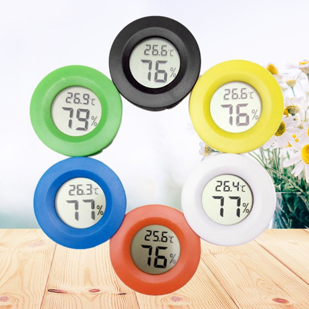 HOMEMAXS LCD Round Shape Mini Humidity Temperature Meter Hygrometer ...