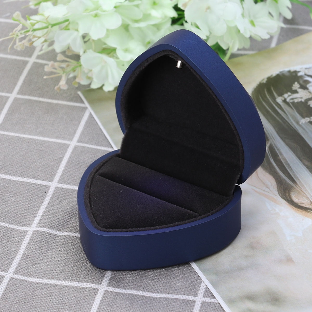 IFANLANDOR Wedding Ring Case with LED Shape Blue 1Pack - Walmart.com
