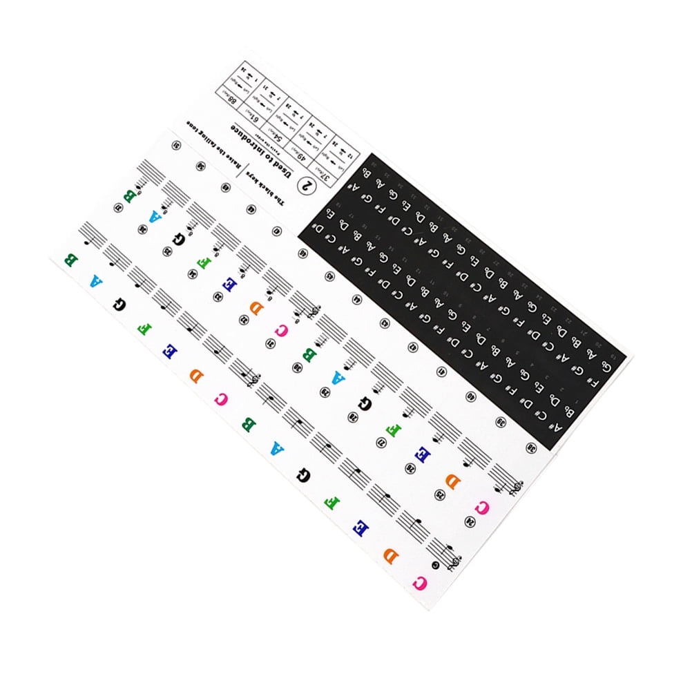 HOMEMAXS Labels Beginners Piano Keyboard Sticker Child Baby - Walmart.com