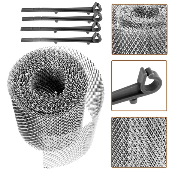 HOMEMAXS Ladder Gutter Guard Leaf Branch Filter Tree Protection Silver ...