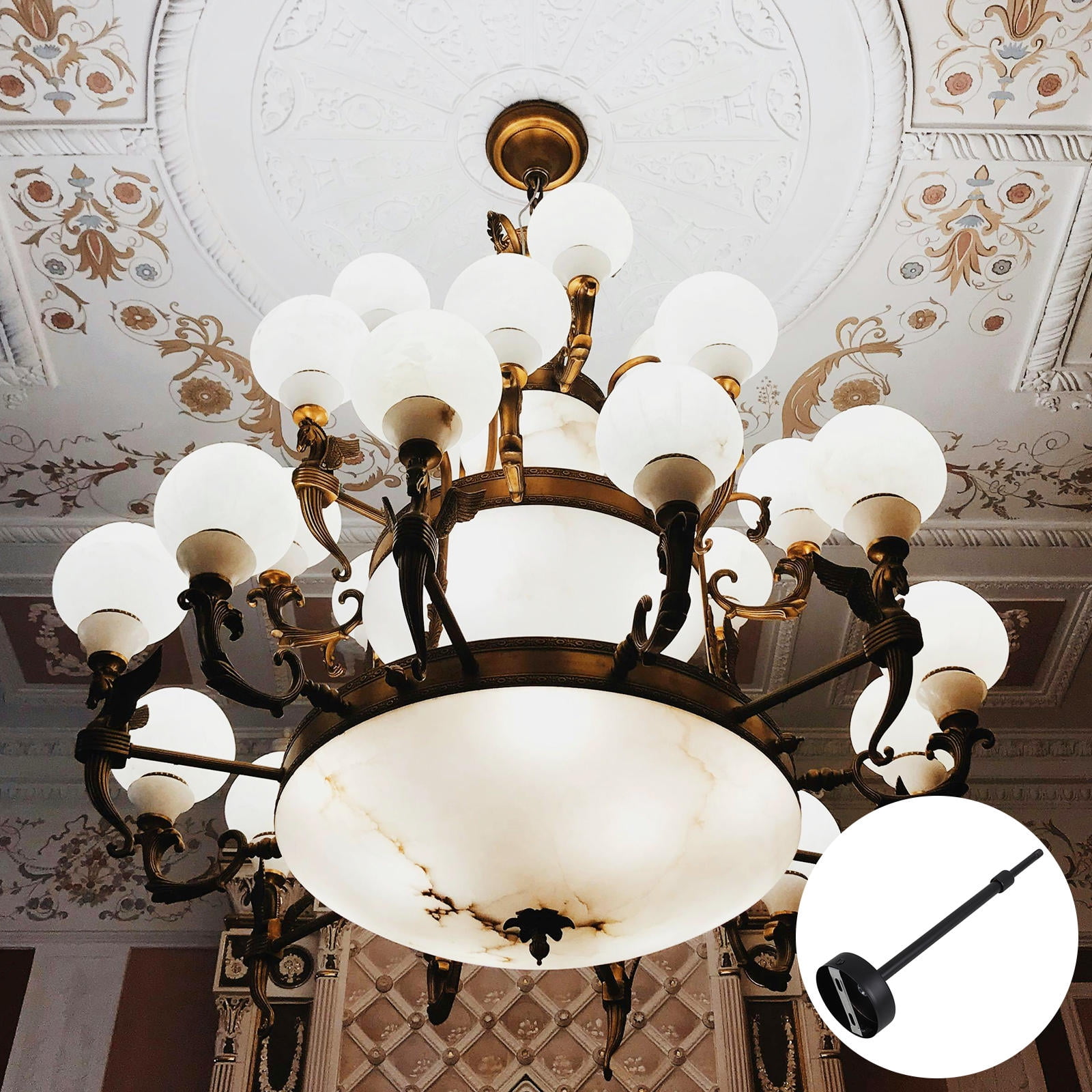 HOMEMAXS Lamp Extension Rod Telescopic Fluorescent Lamp Extension Light ...