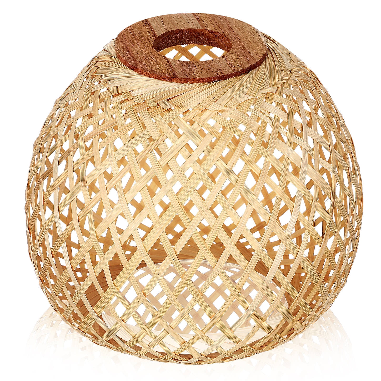 Lamp Shade Bamboo Light Shade Woven Lamp Shade Ceiling Lampshade Rattan ...