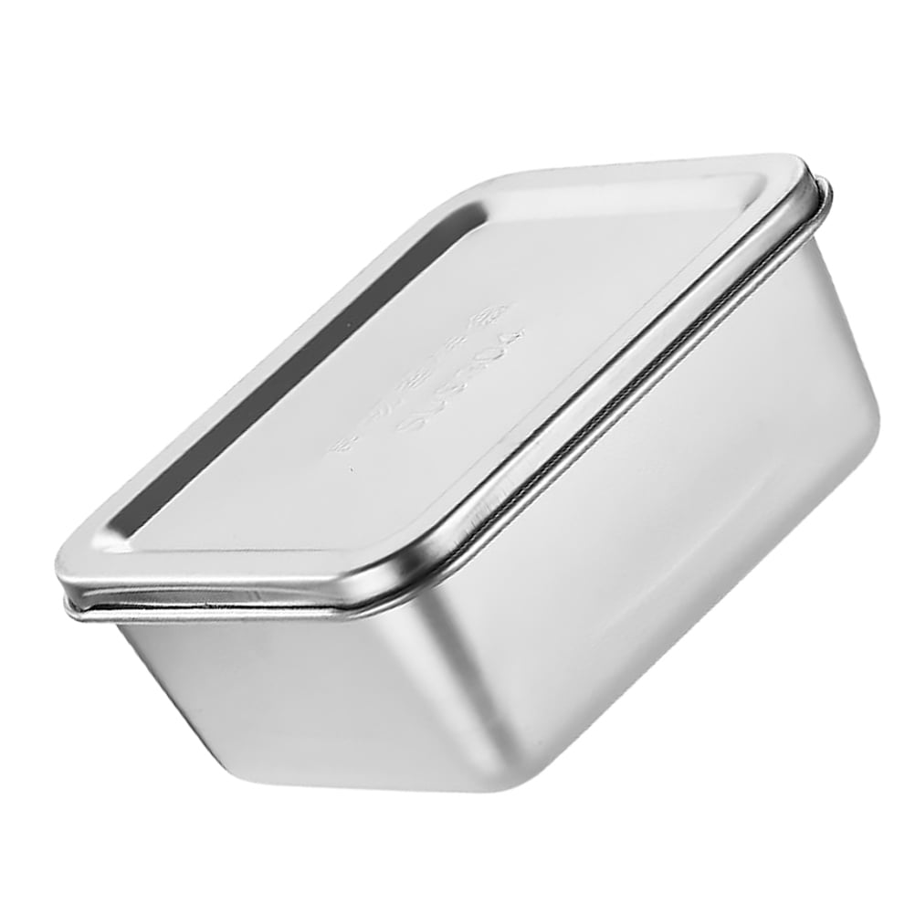 HOMEMAXS Large Stainless Steel Food Storage Box with Lid for Home Use ...