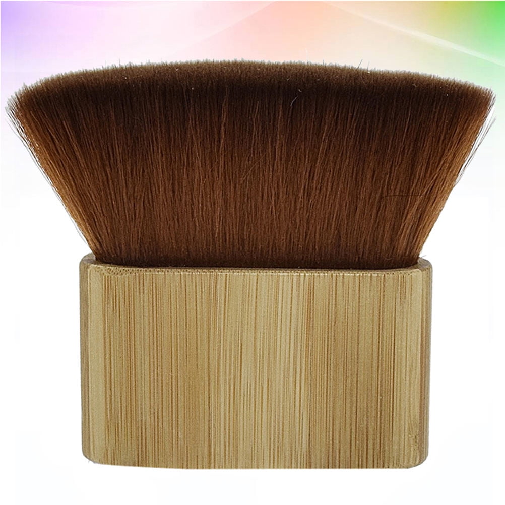 HOMEMAXS Large Wooden Base Barber Neck Duster Nylon Brush Hair Cutting ...