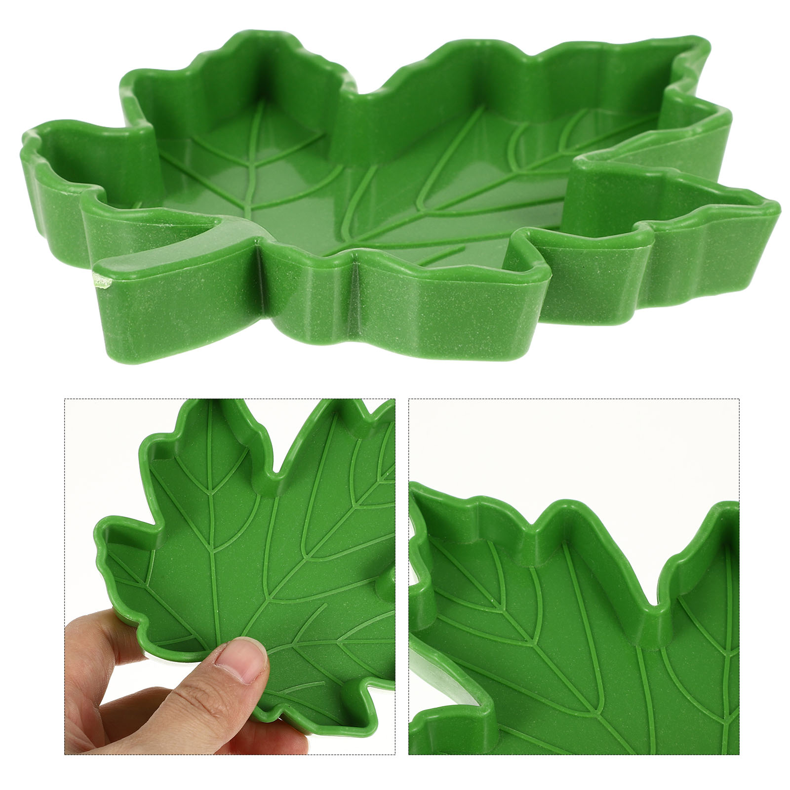 Leopard Gecko Feeding Bowl Lizard Corner Dish Reptile Water Pet Green ...