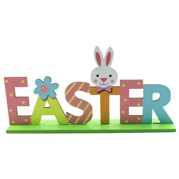 HOMEMAXS Letter Modeling Design Easter Table Centerpiece Wooden for ...