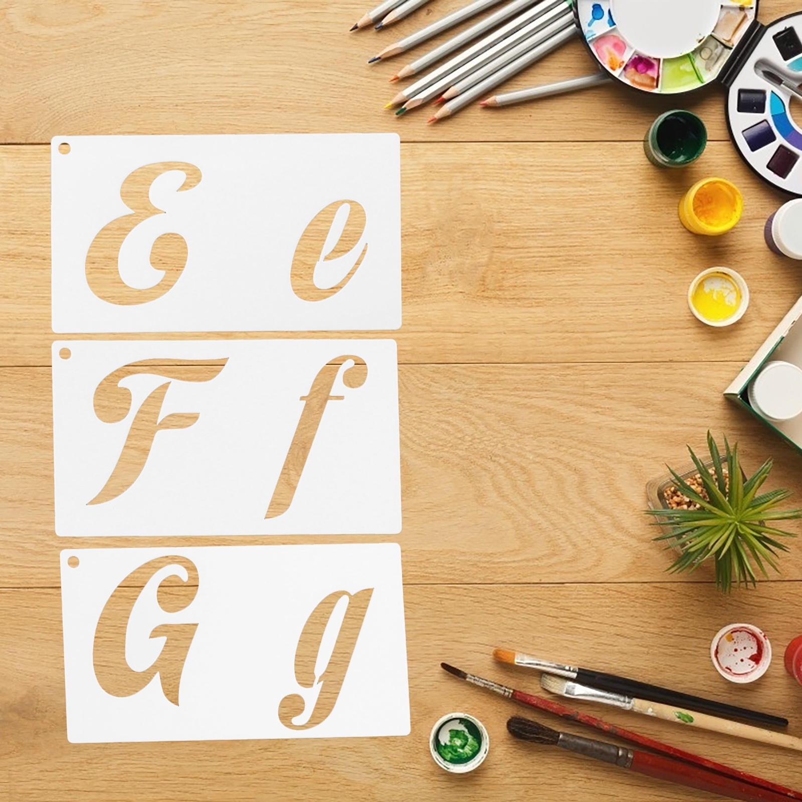 HOMEMAXS Letter Stencils Medium Alphanumeric Template Water Washable ...