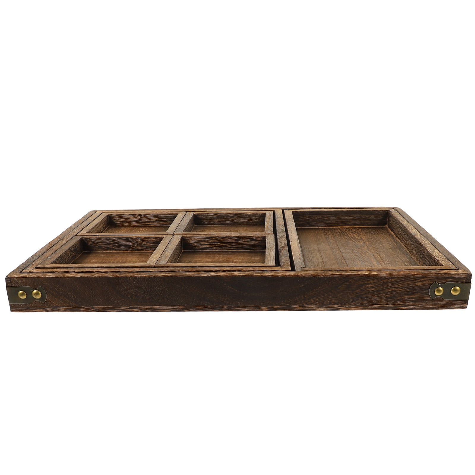 CRAFTHROU Small Tea Tray Wood For Home Use 1 Set 18.1X11.8X1.9In ...