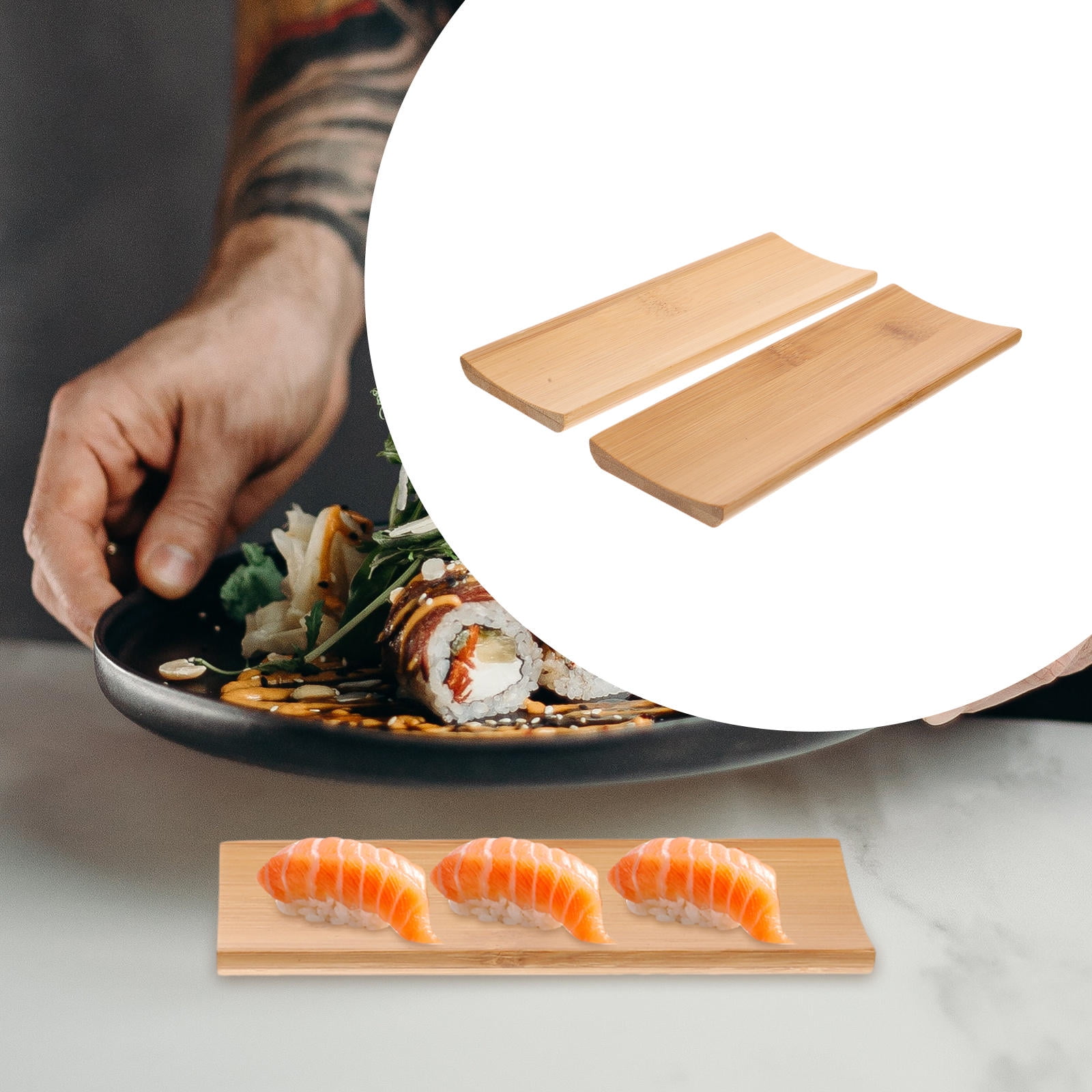 HOMEMAXS Sushi Plate Set Made of Synthetic Material for Kitchen Use ...