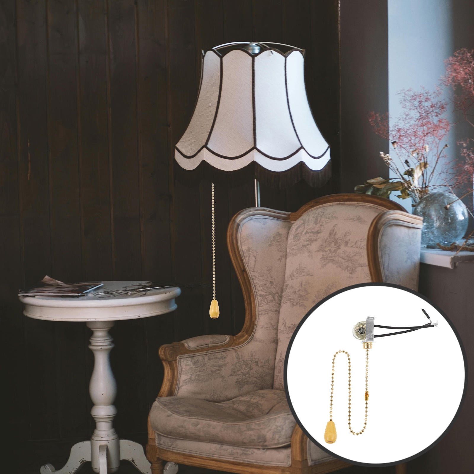 HOMEMAXS Light Wire Switch Pull Chain Ceiling Fixture Bathroom The ...