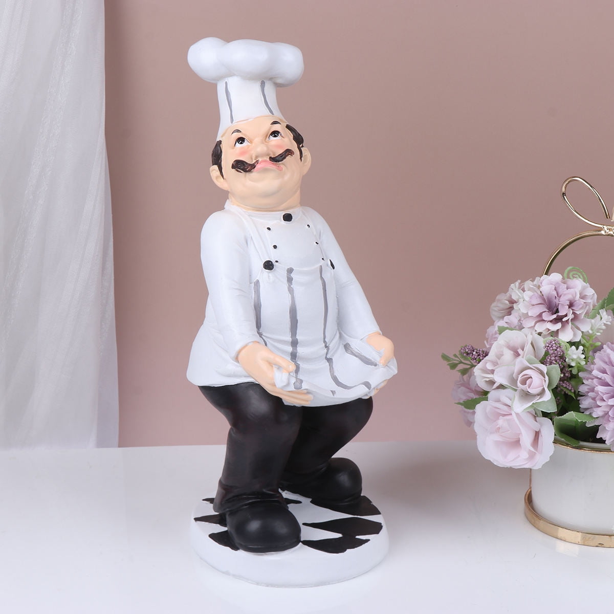 VERDANVERSE kitchen chef sculpture chef figurine statue resin ...