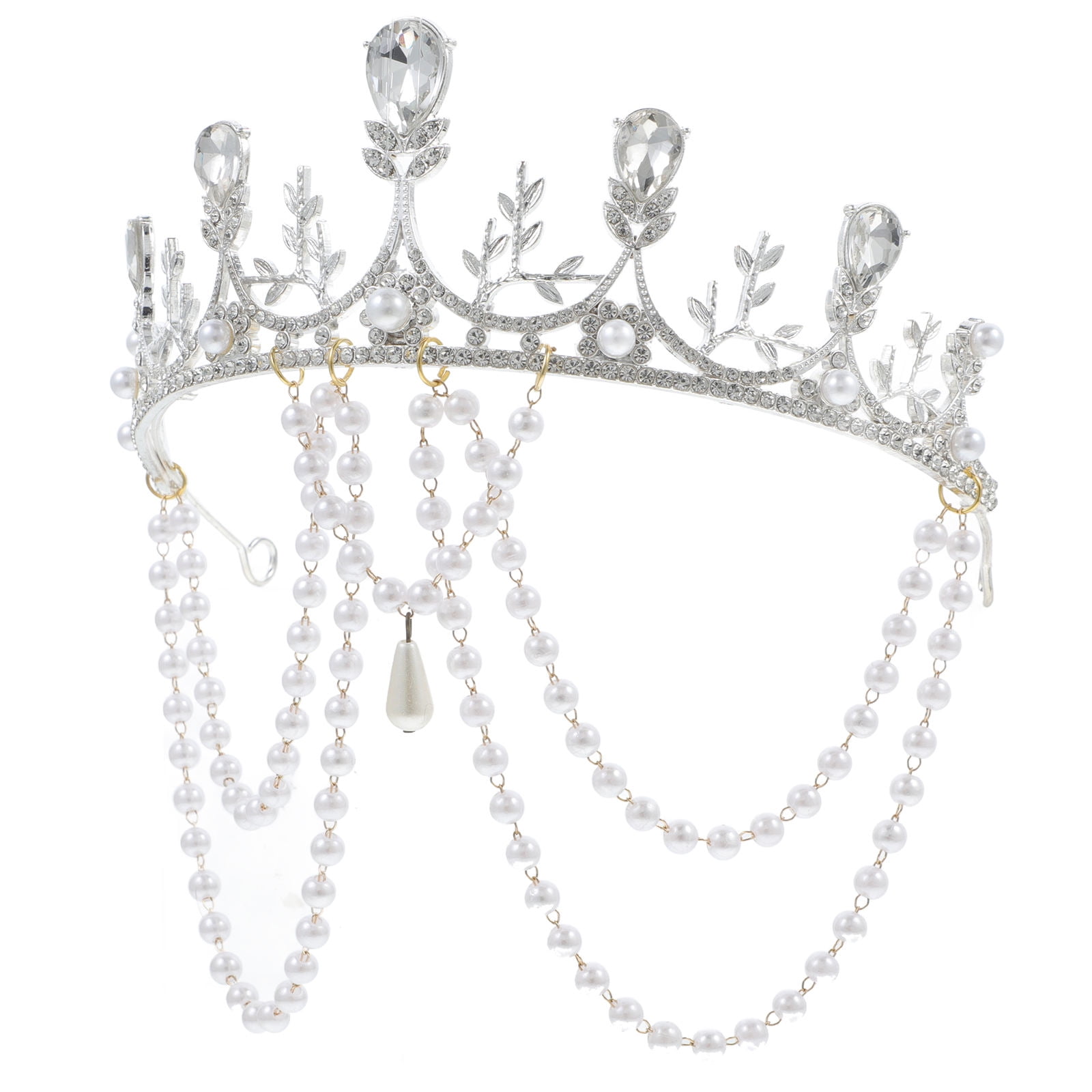 Lolita Crown Bridesmaid Forehead Chain Hair Ribbons Wedding Decor Miss ...