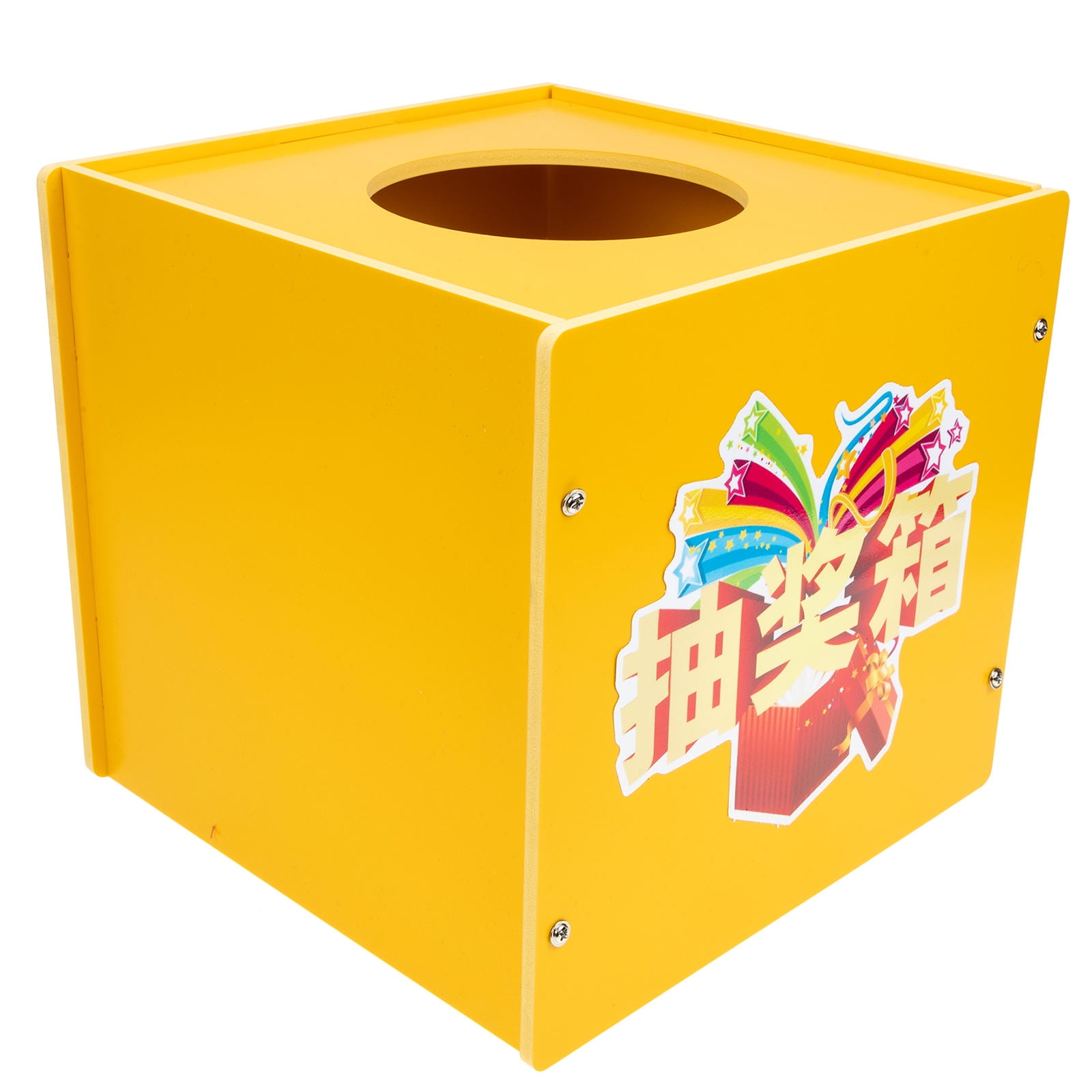 HOMEMAXS Lottery Box Square Raffle Ball Game Box Plastic Storage Ticket ...