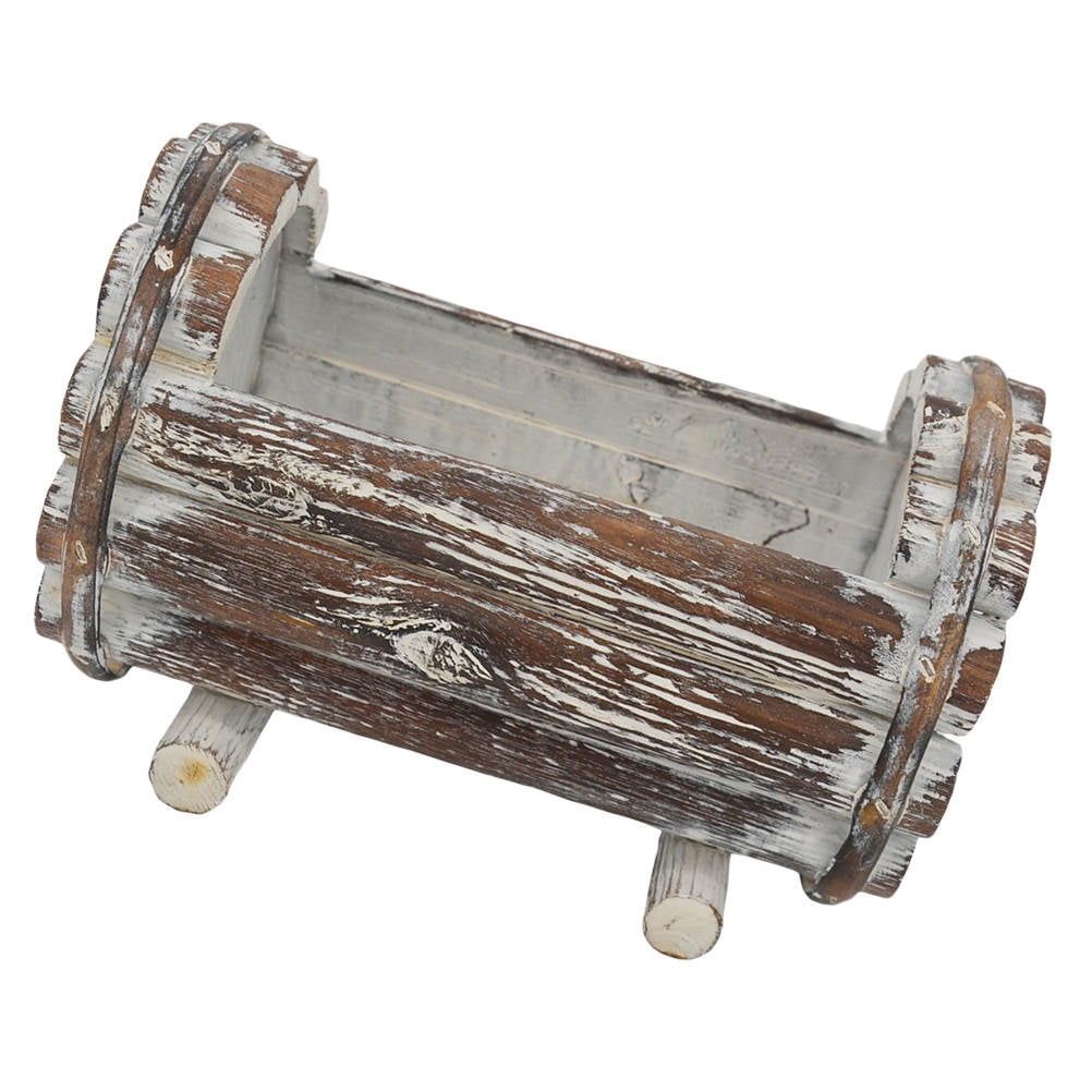 HOMEMAXS Low Profile Planter Boxes Flowerpot Natural Style Housewarming ...