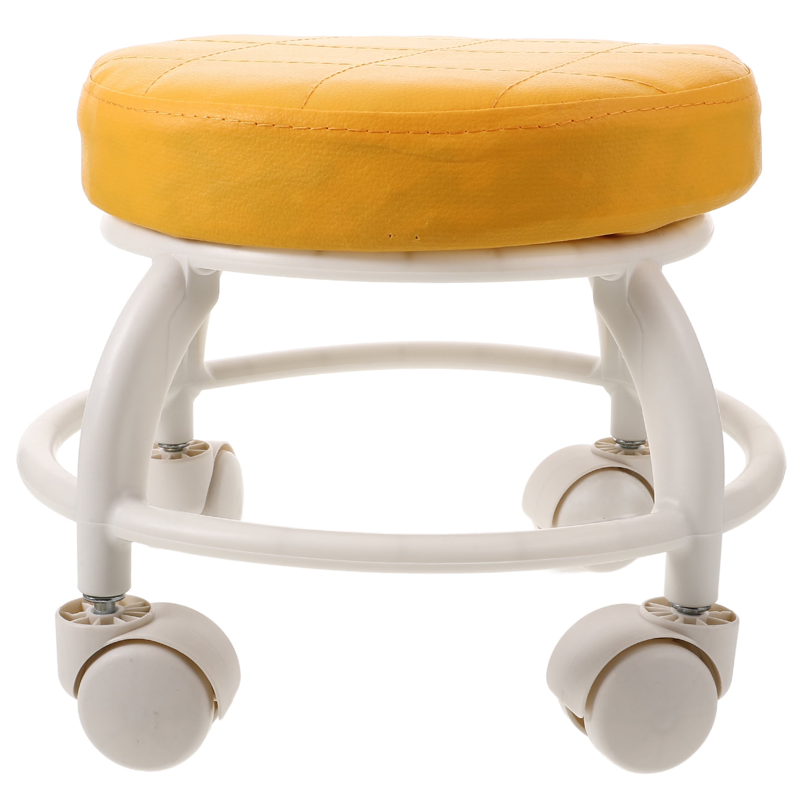 HOMEMAXS Low Round Roller Seat Stool Swivel Chair 360 Degree Rotating ...