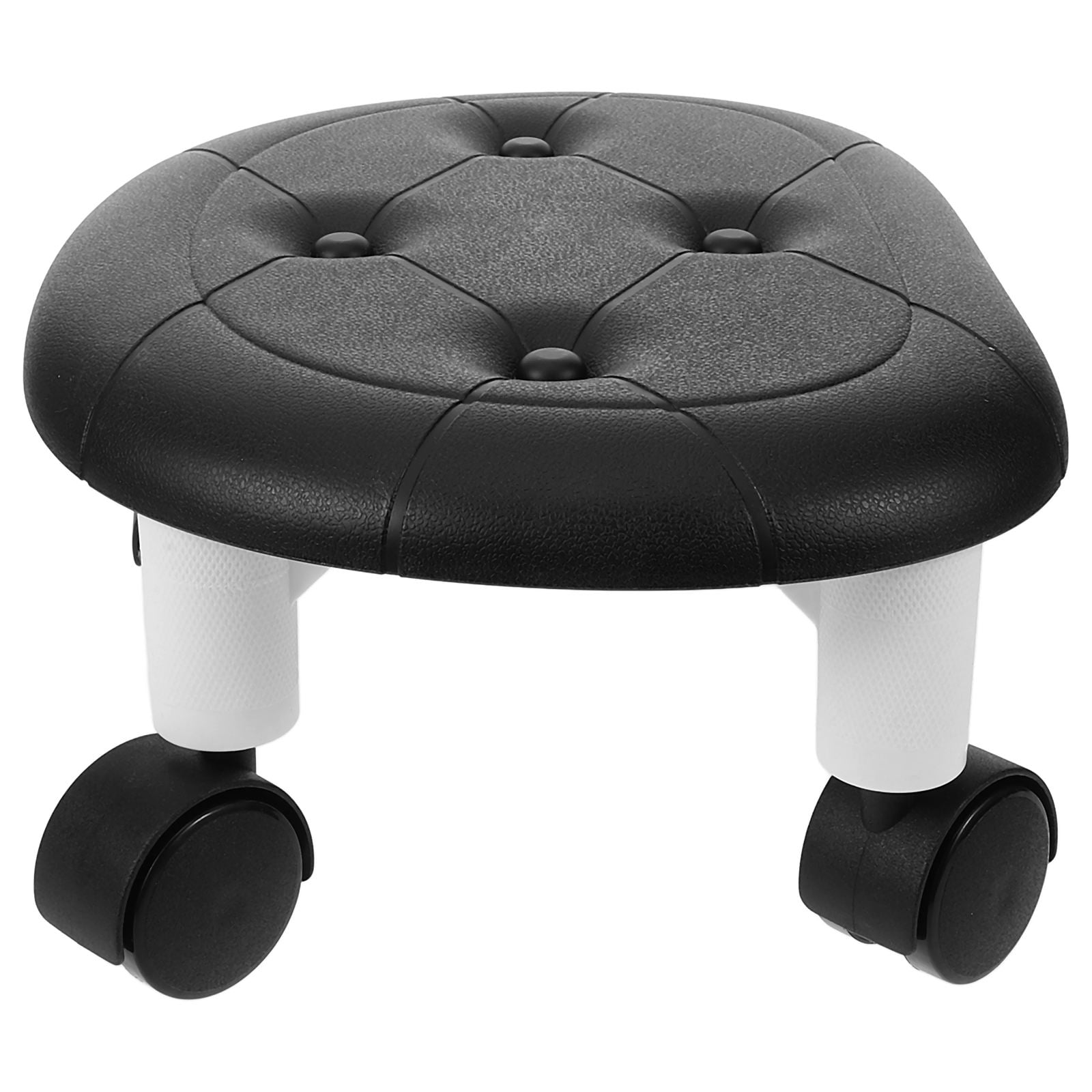 HOMEMAXS Low Stool with Wheels Swivel Rolling Stool Indoor Small Shoe ...
