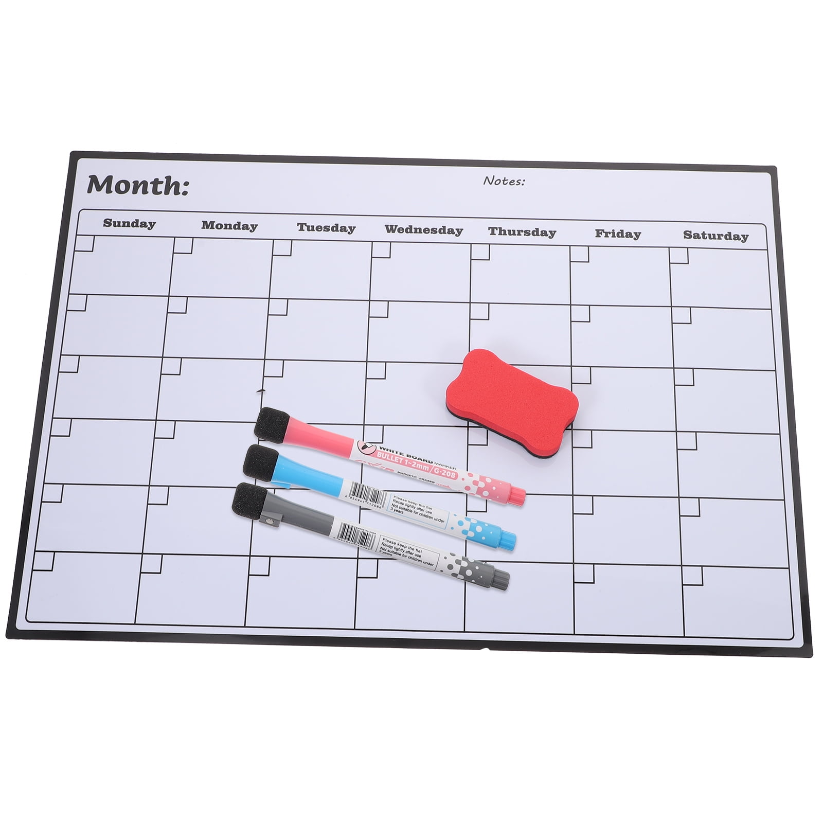 HOMEMAXS Magnetic Fridge Whiteboard Calendar Dry Erase Monthly Planning ...