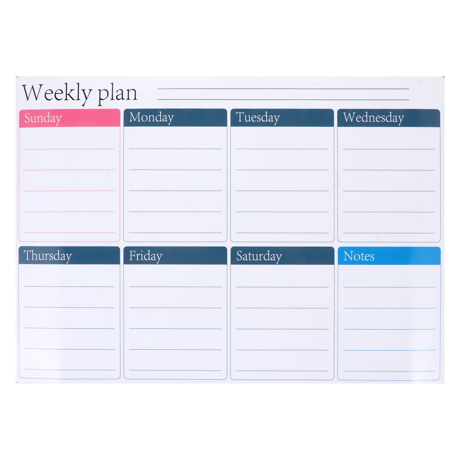 HOMEMAXS Magnetic Schedule Weekly Planner Fridge Whiteboard Boards ...