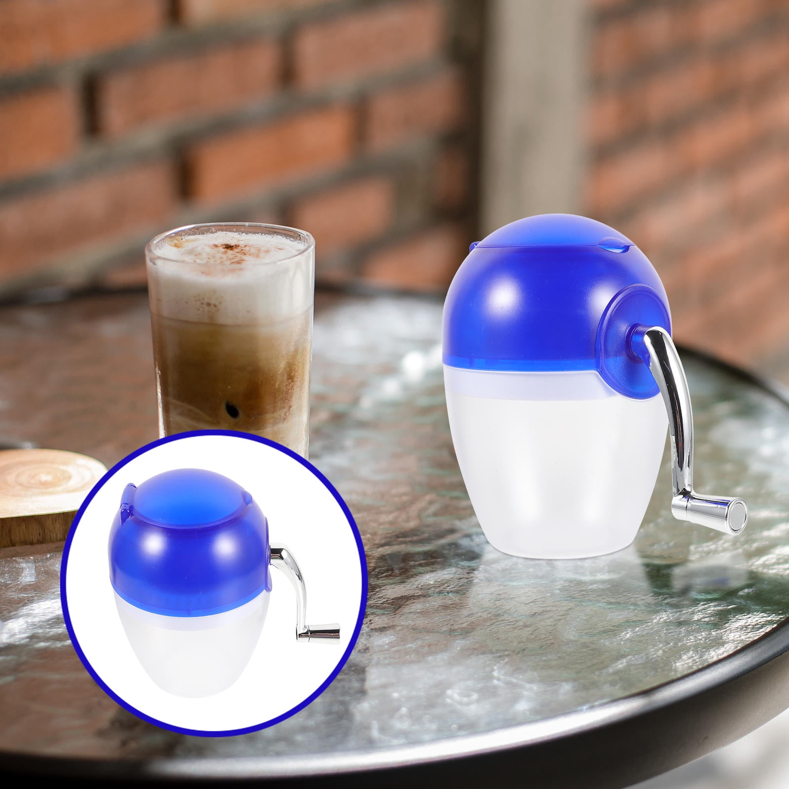HOMEMAXS Manual Ice Shaver Hand Ice Shaved Machine Portable Ice Machine ...