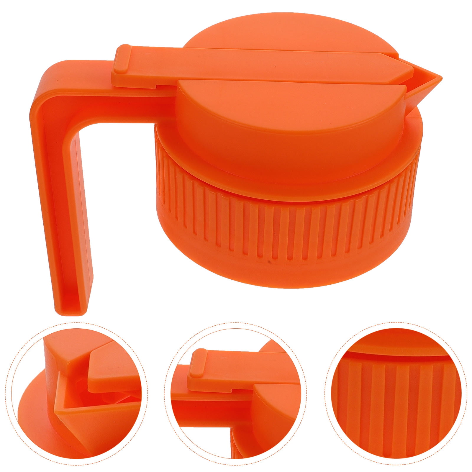 HOMEMAXS Mason Jar Lid with Handle for Kitchen Use Plastic Orange Color ...