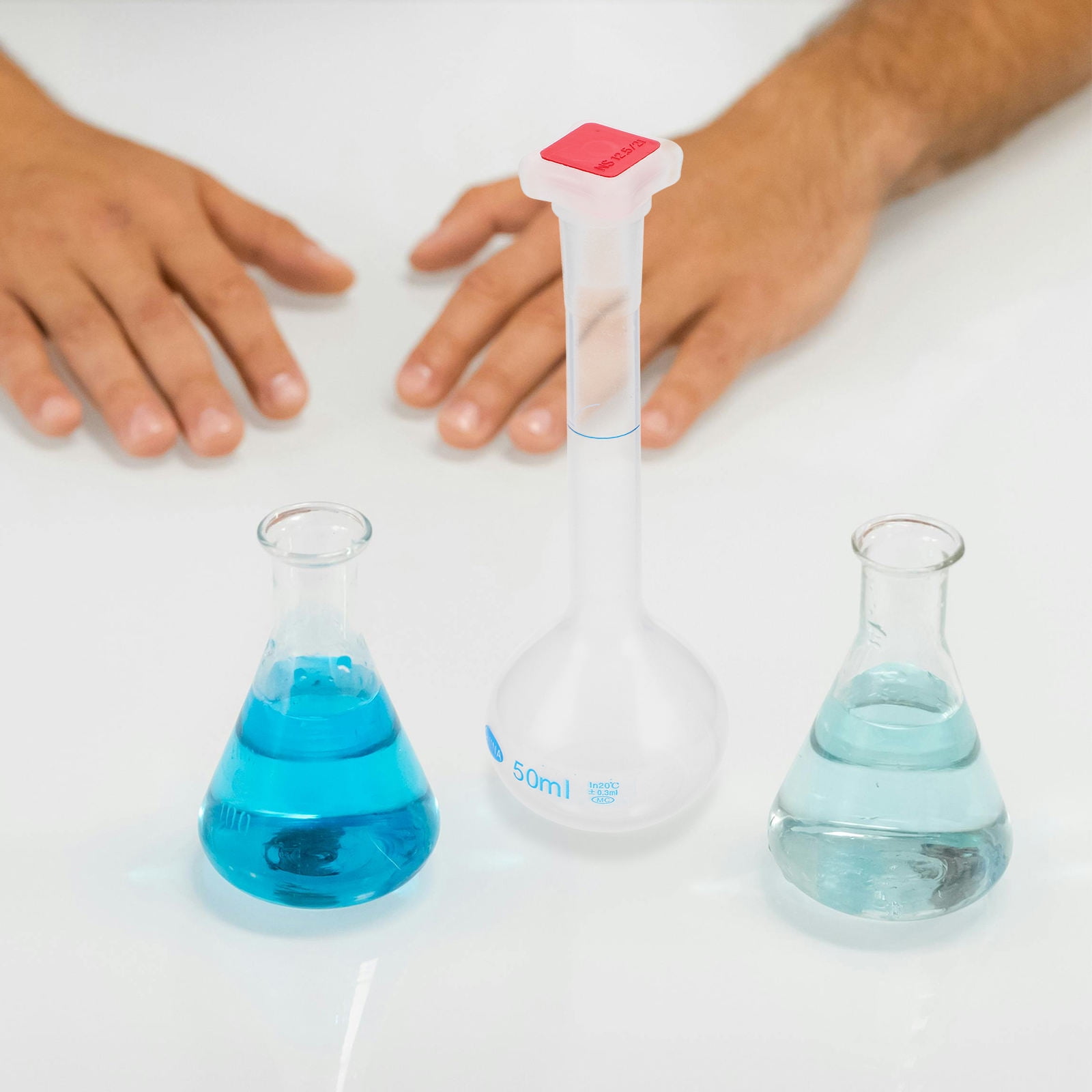 HOMEMAXS Measuring Jar For Laboratory Volumetric Flask For Science 50ml ...