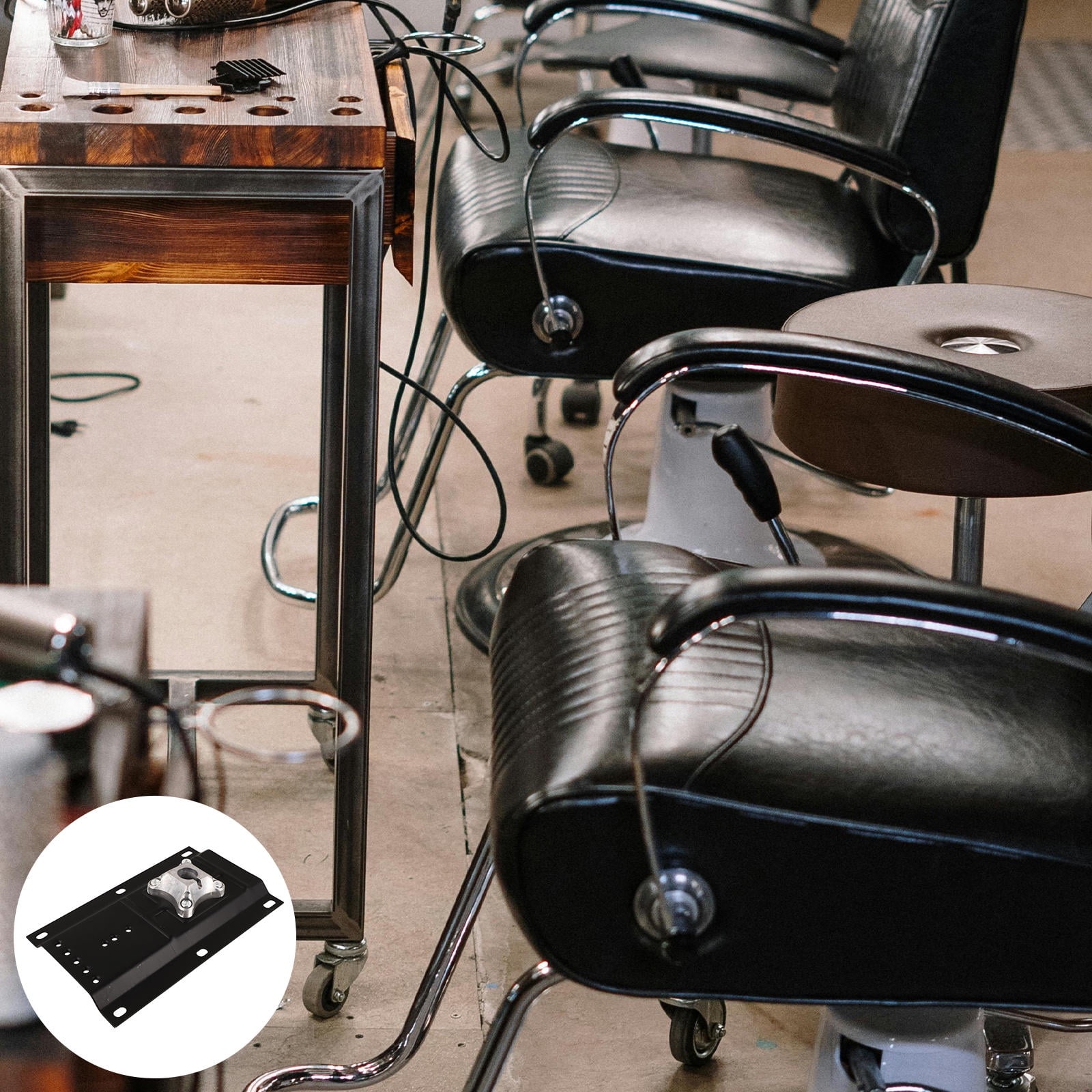 HOMEMAXS Mechanic Swivel Glider Base Barber Chair Salon Connecting ...