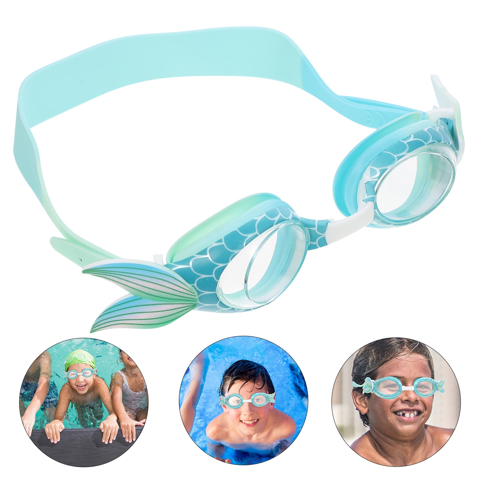 HOMEMAXS Mermaid Swim Goggles for Kids with Silicone and PC Material ...