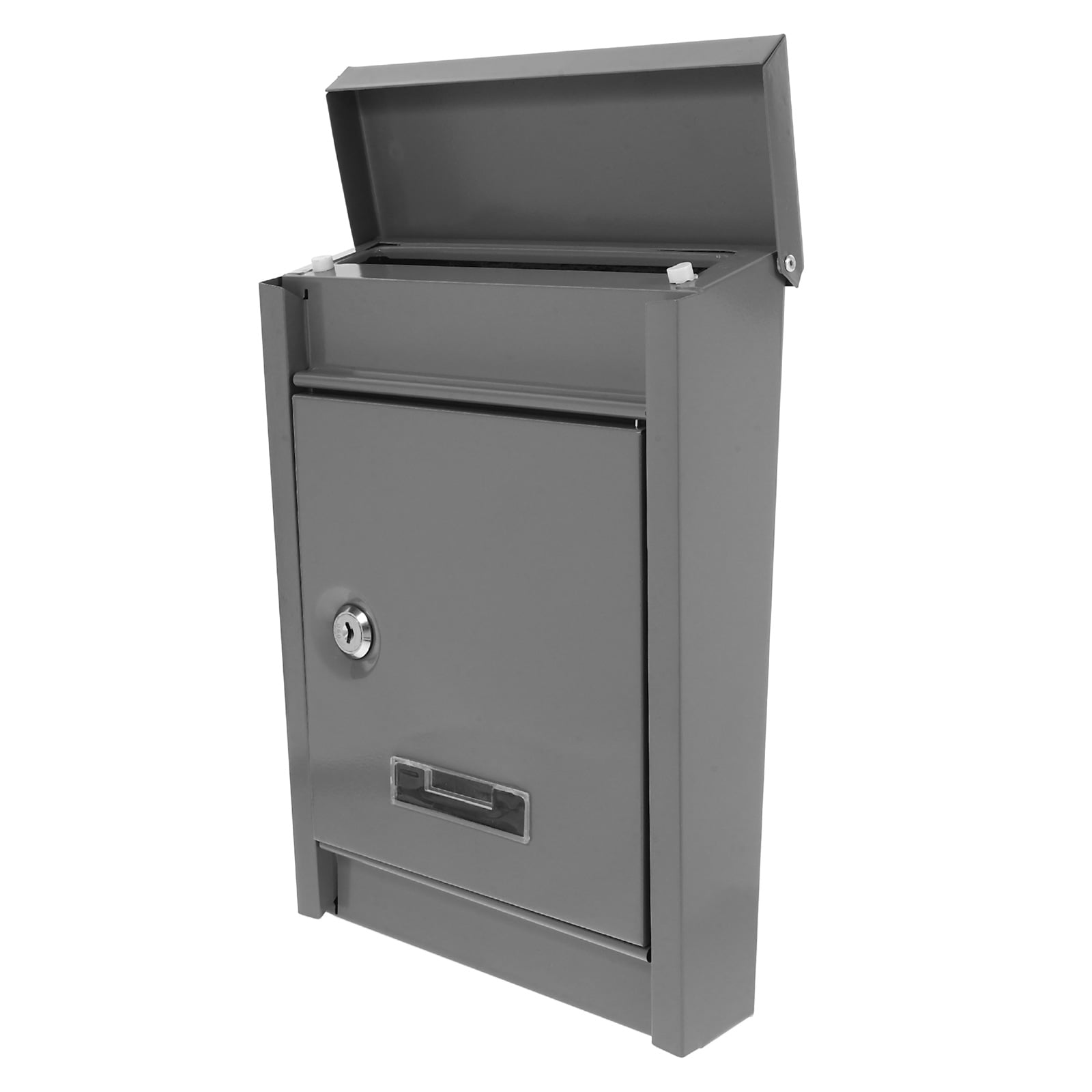 HOMEMAXS Metal Donation Box Lockable Mail Box Wall Mounted Suggestion ...