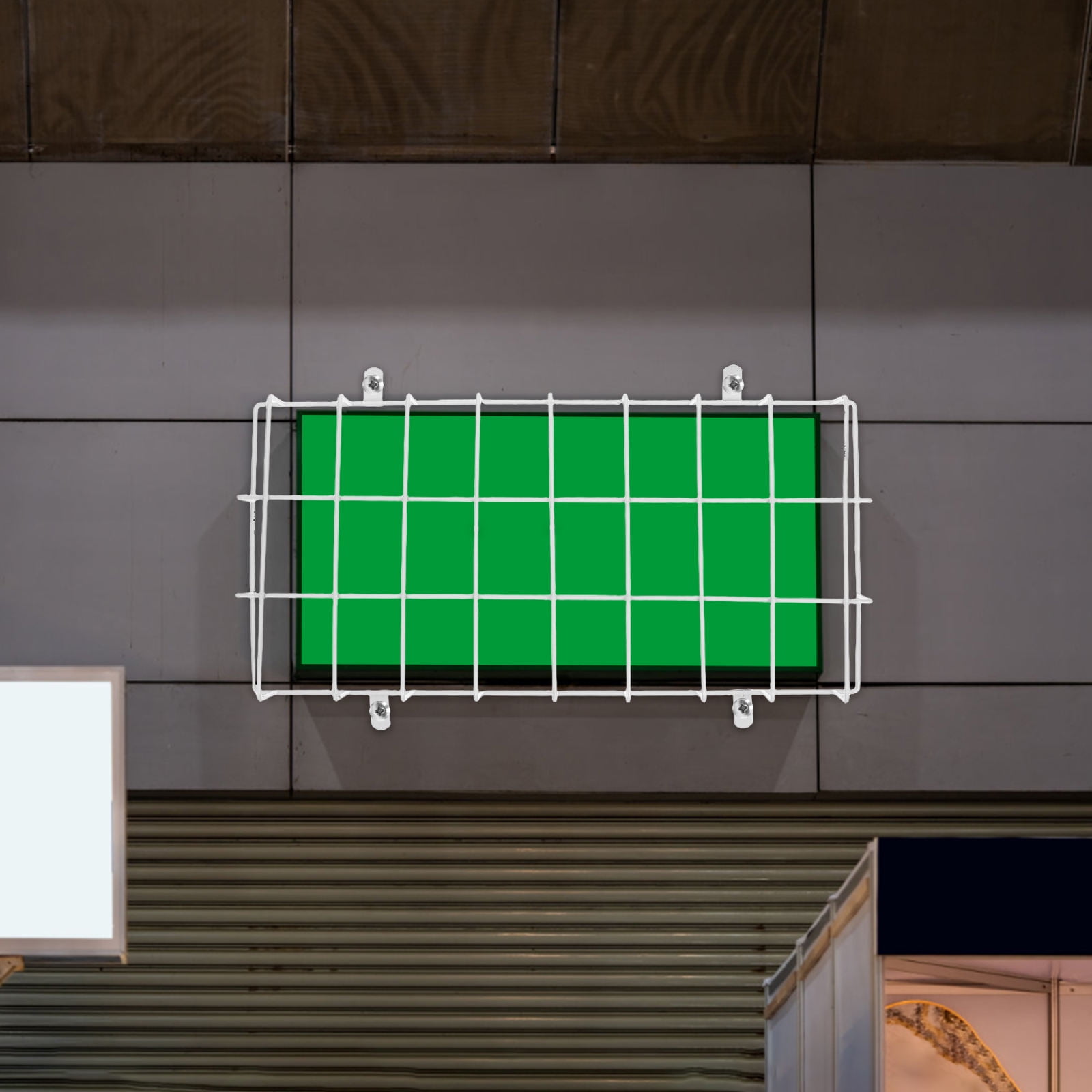 Metal Exit Sign Protective Wire Guard Emergency Wall Mounted Exit Sign ...