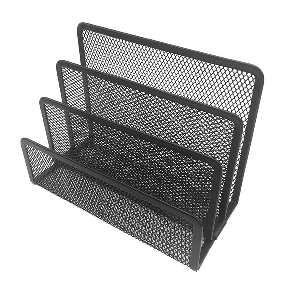 HOMEMAXS Metal Mesh Desktop Organizer File Folder Letters Magazine ...