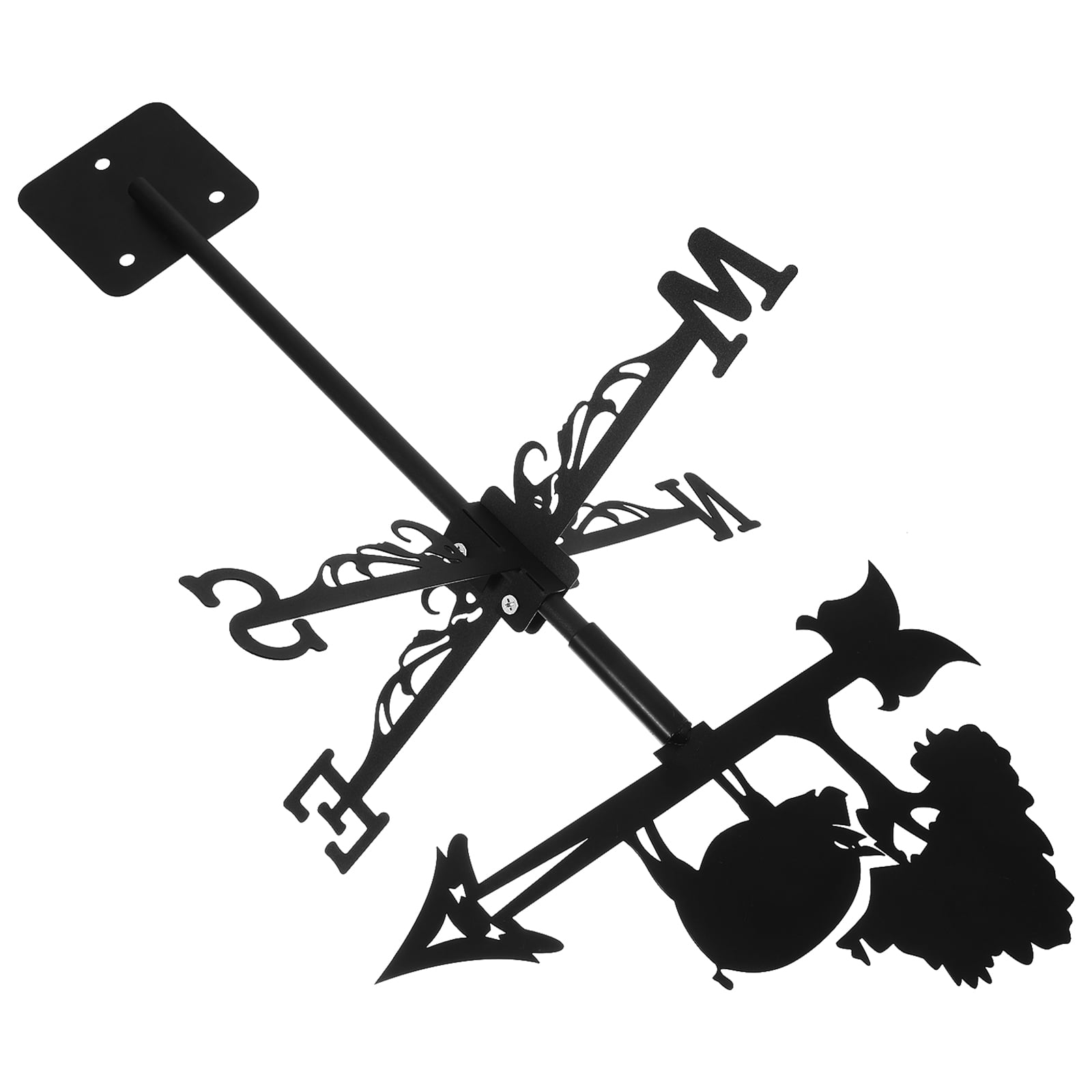 HOMEMAXS Metal Pig Weathervane Iron Wind Direction Indicator Wind ...