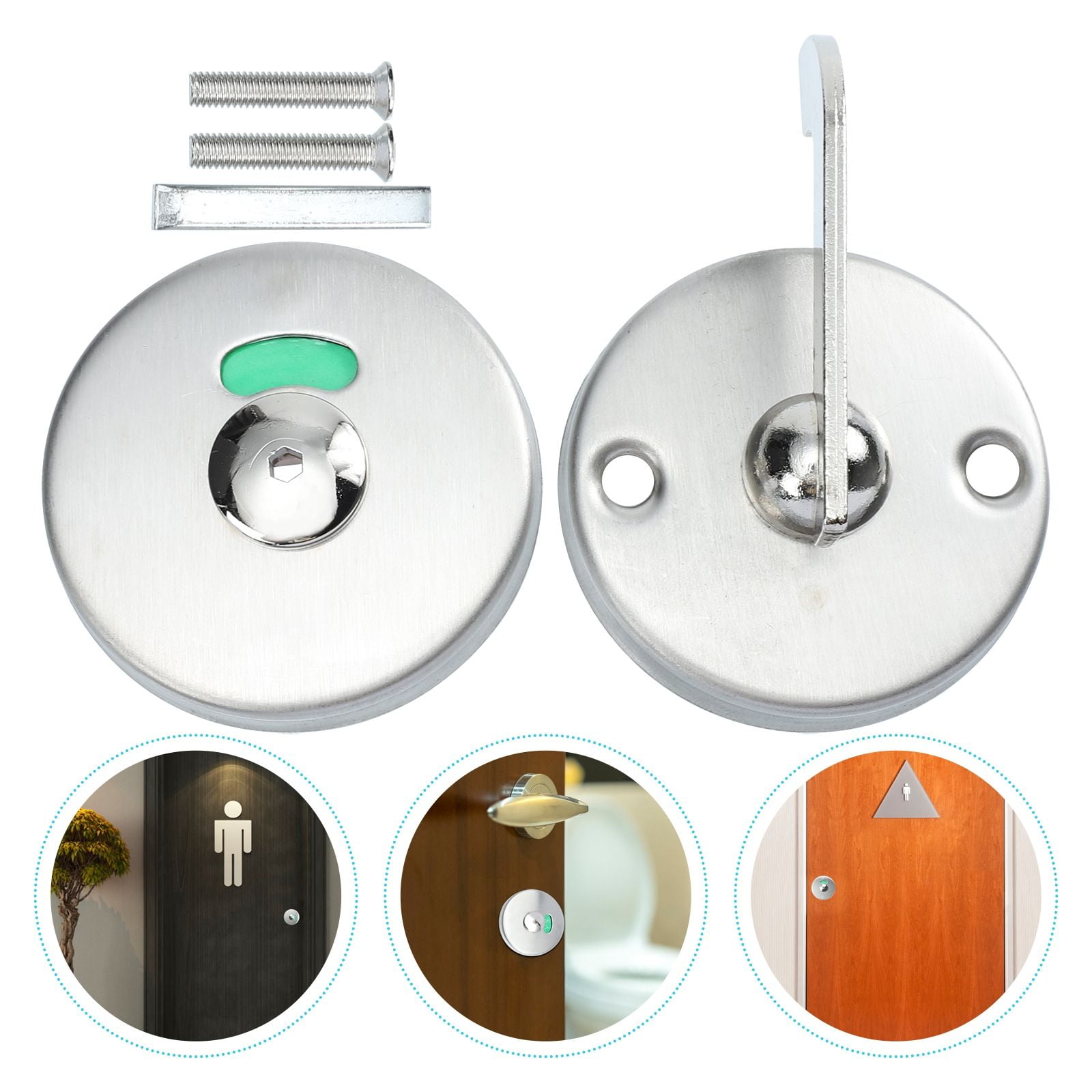 HOMEMAXS Metal Red and Green Indicator Door Lock Public Toilet ...