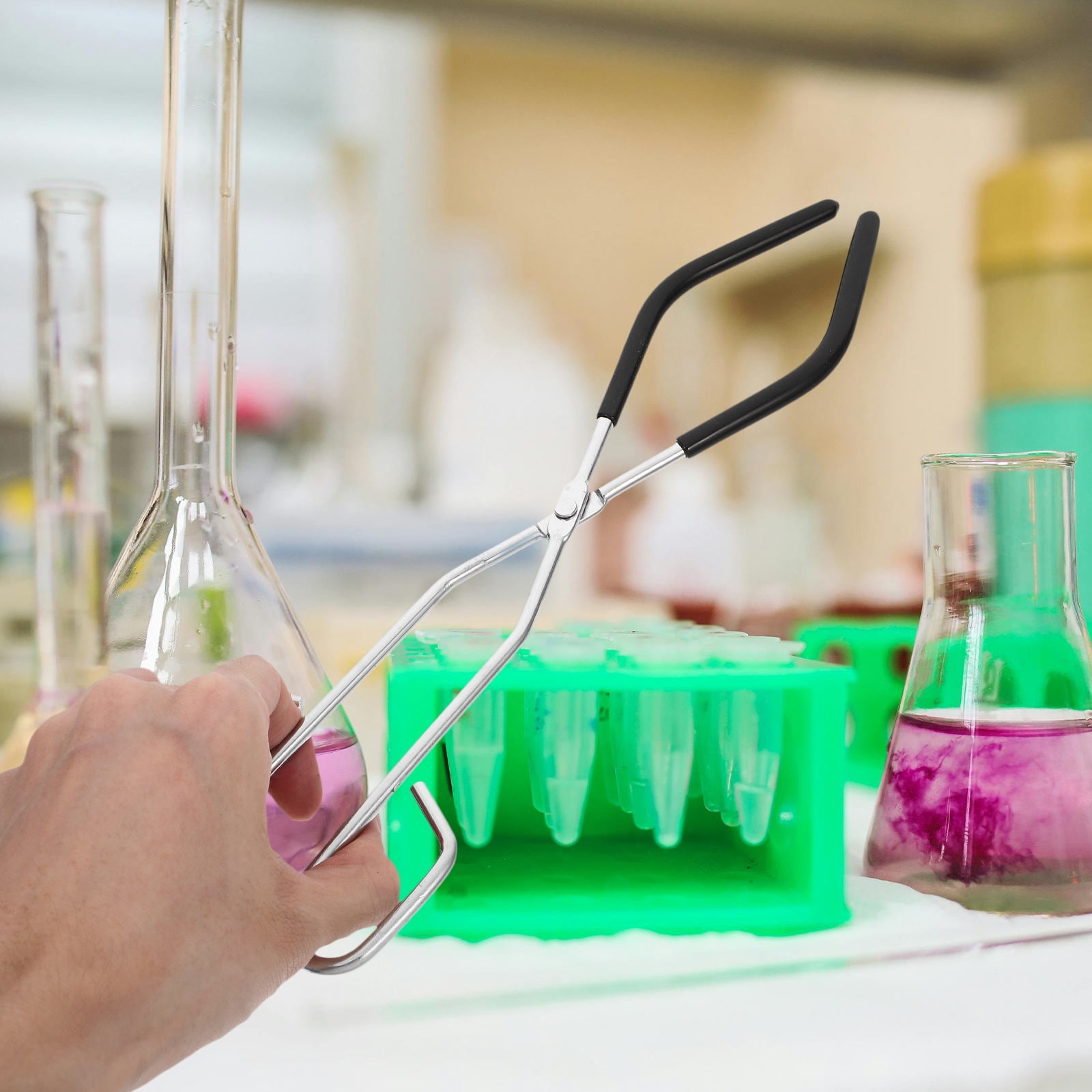 Minkissy Test Tube Clamp Beaker Clamp Silver Iron Preventing Spills for ...