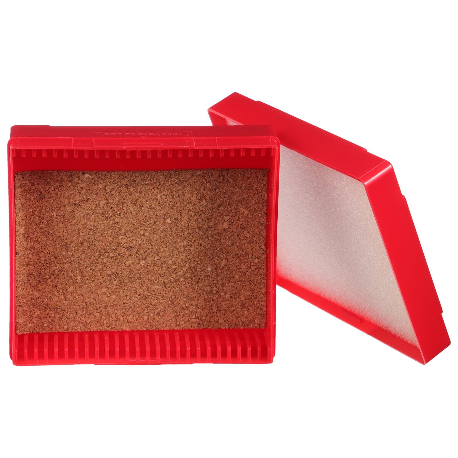 MOKKHNB Microscope Slide Storage Box Red 1Set 3.6X3.2X1.2In - Walmart.com