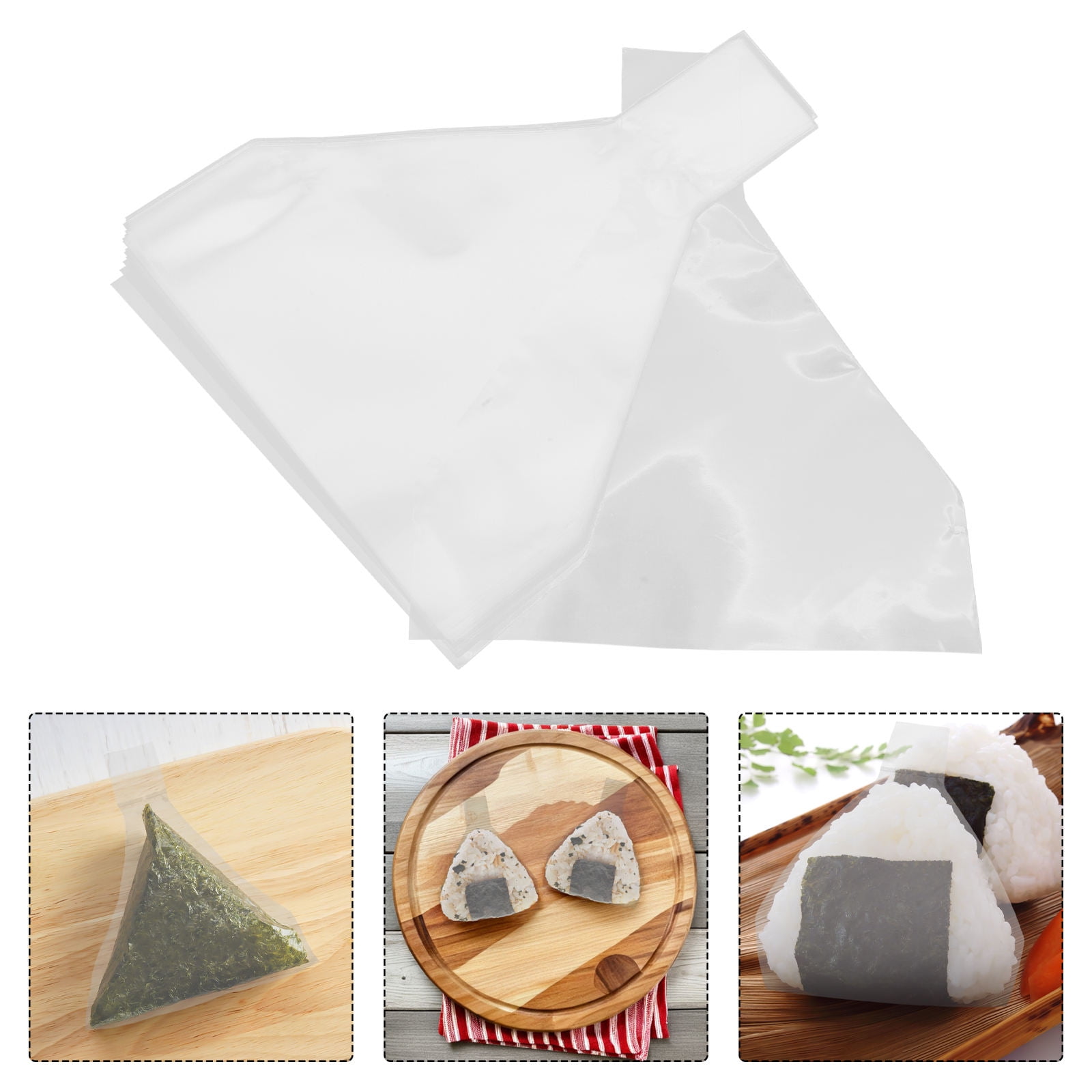 HOMEMAXS Microwavable Food Grade Onigiri Wrappers for Rice Balls with ...