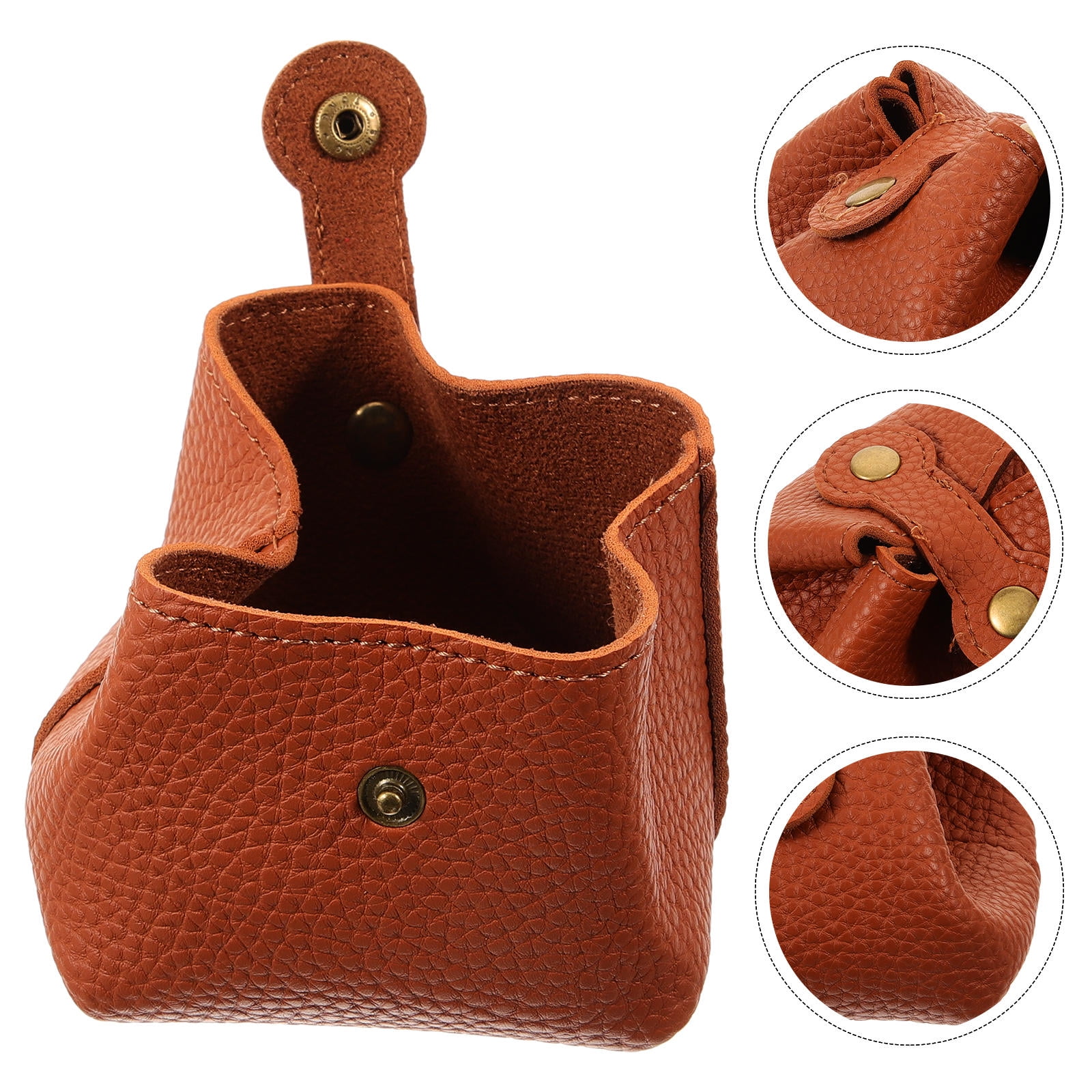HOMEMAXS Mini Change Bag Small Coin Pouch Purse Miss Man Light Brown ...