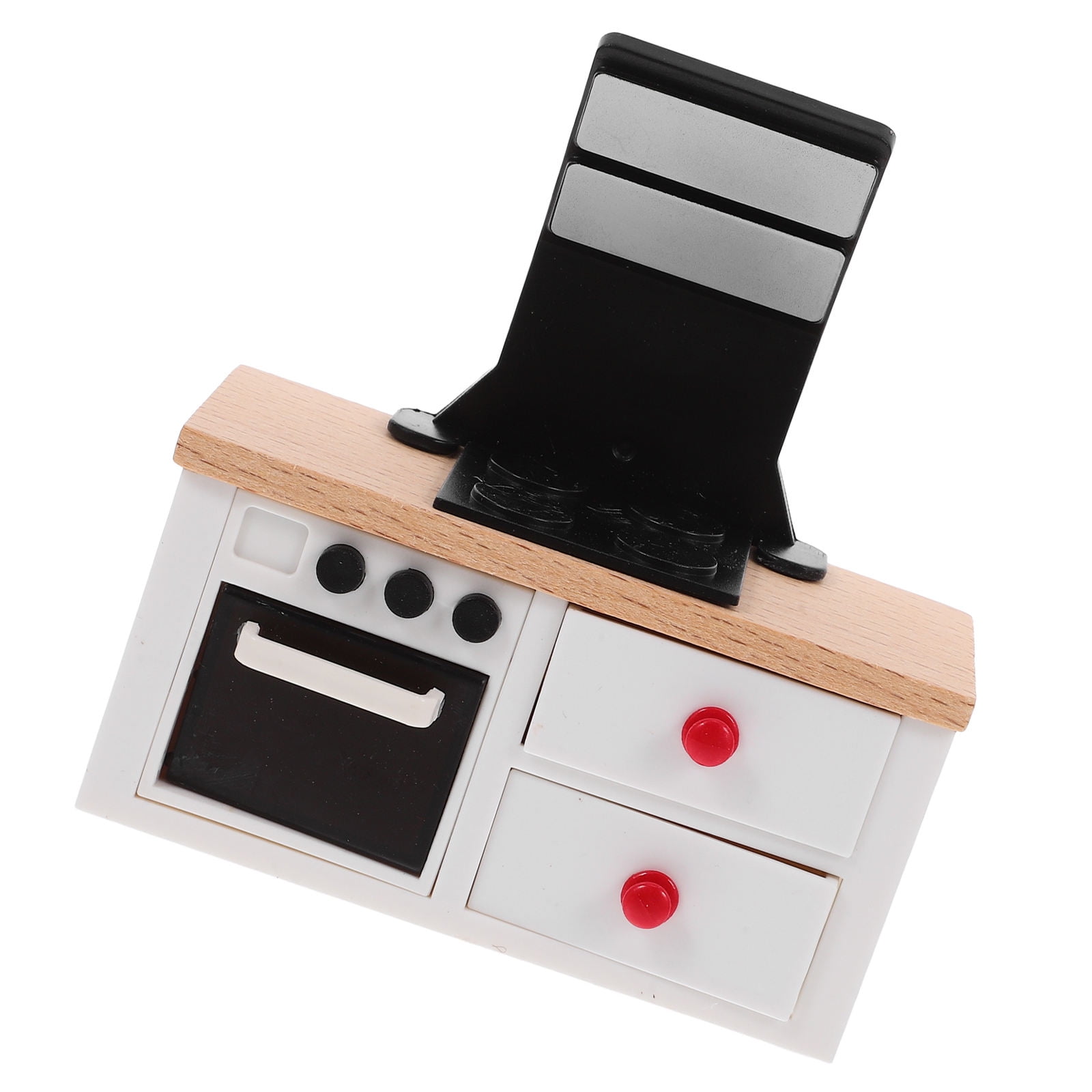 Mini Cooktop Prop for Decor ABS and Wood Material Fits Mini House Scene ...