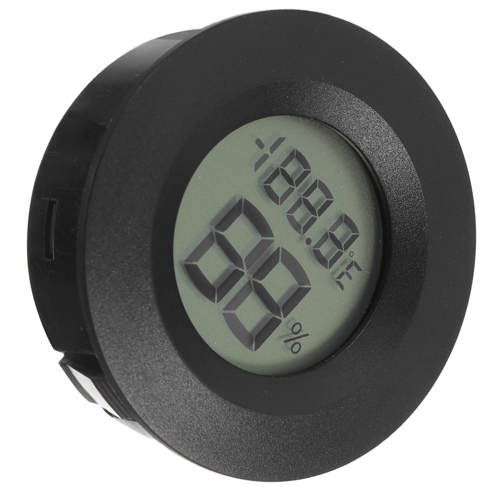 Mini Digital LCD Indoor Thermometer Hygrometer with Wide Screen Black ...