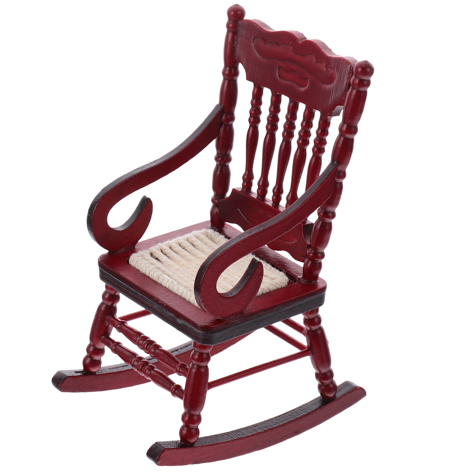 HOMEMAXS Mini Furniture Model Baby Doll Rocking Chair Dolls House Kids ...