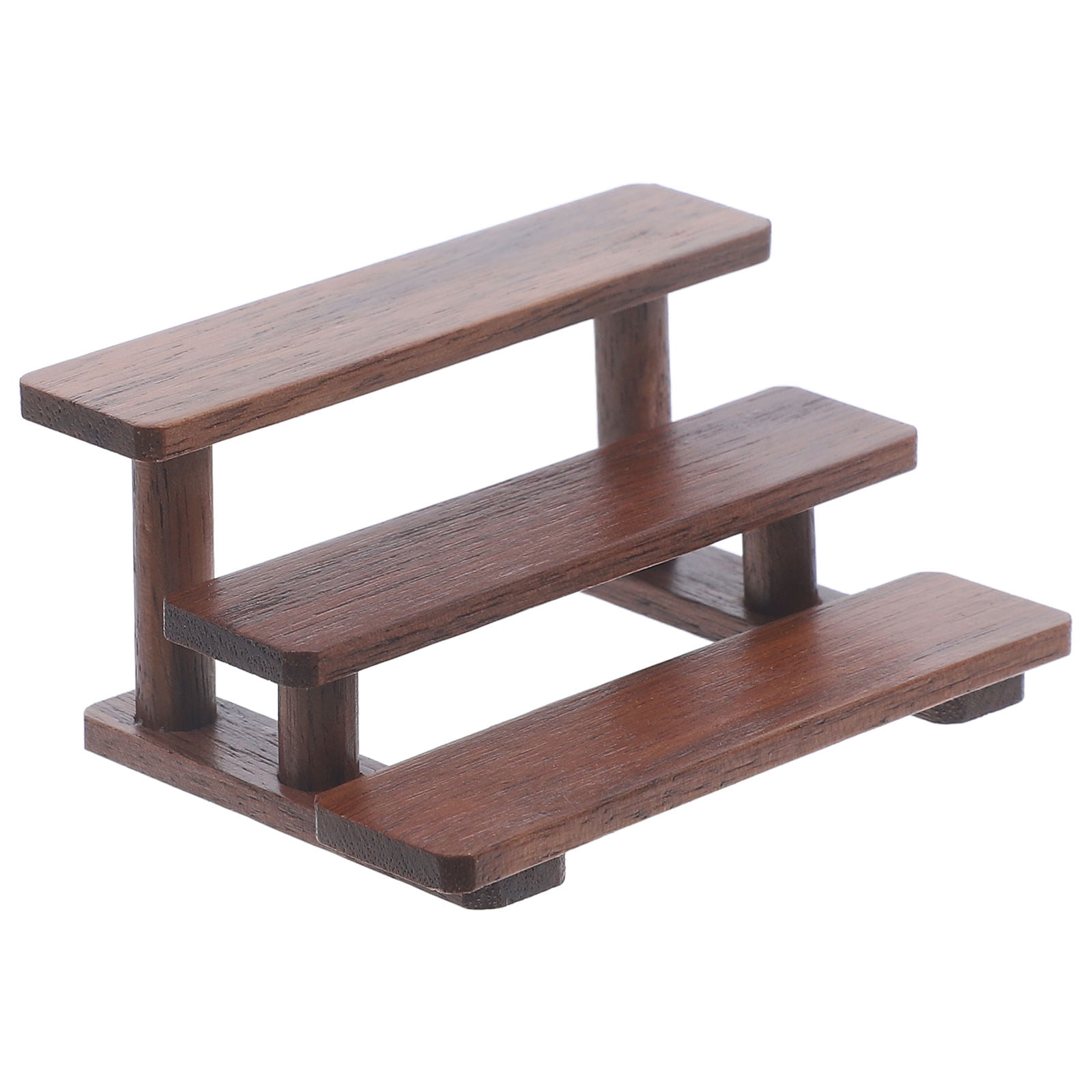 HOMEMAXS Mini Furniture Wood Display Rack Simulation 3-tier Display ...