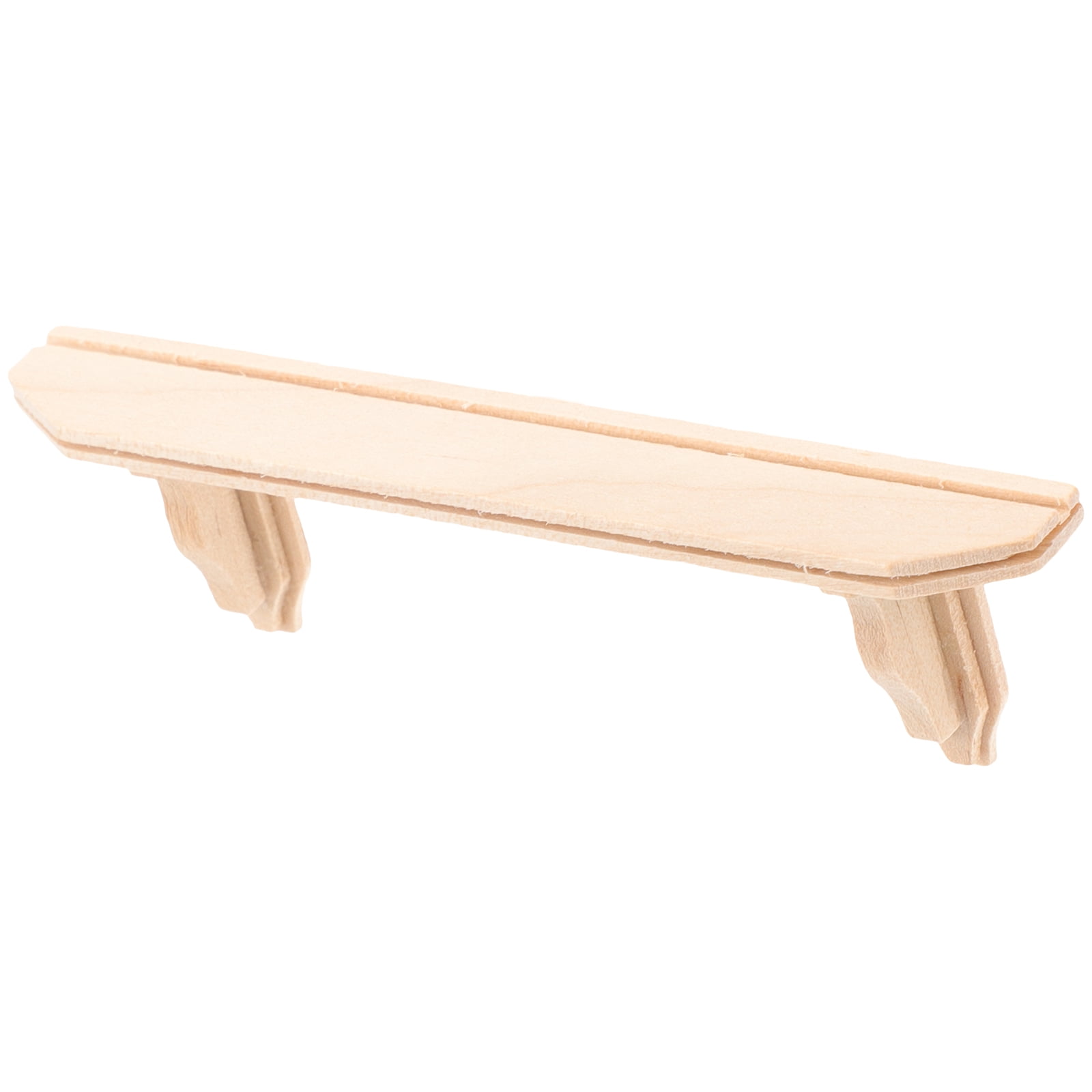 HOMEMAXS Mini House Wall Rack Craft Tiny Furniture Rack Model Wooden ...