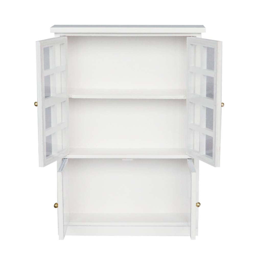 HOMEMAXS Mini Storage Cabinet Model Wooden Mini House Bookcase Cabinet ...