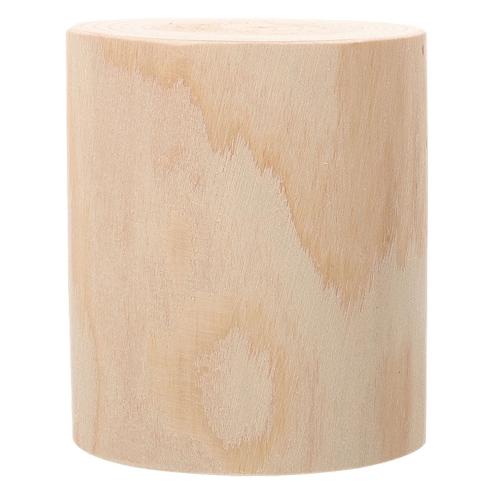 HOMEMAXS Beige Wood Stump Planter for Round Decorative Wooden Tree ...