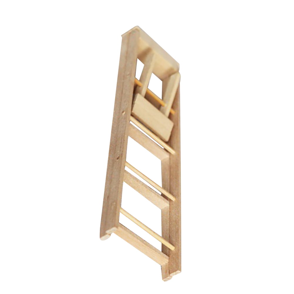 HOMEMAXS Mini Wooden Ladder Furniture Decorative Furniture Model Doll ...