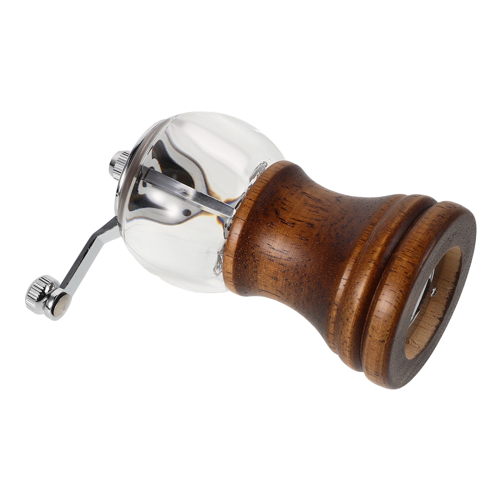 HOMEMAXS Mini Wooden Pepper Grinder with Crank Handle for Kitchen and ...