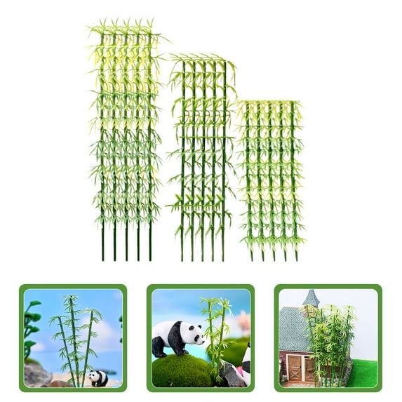 HOMEMAXS Miniature Artificial Bamboo Plants for Decor Vivid Fake Bamboo ...