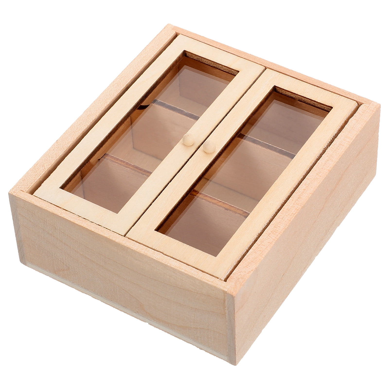 HOMEMAXS Miniature Cabinet Model Mini House Furniture Model Double Door ...
